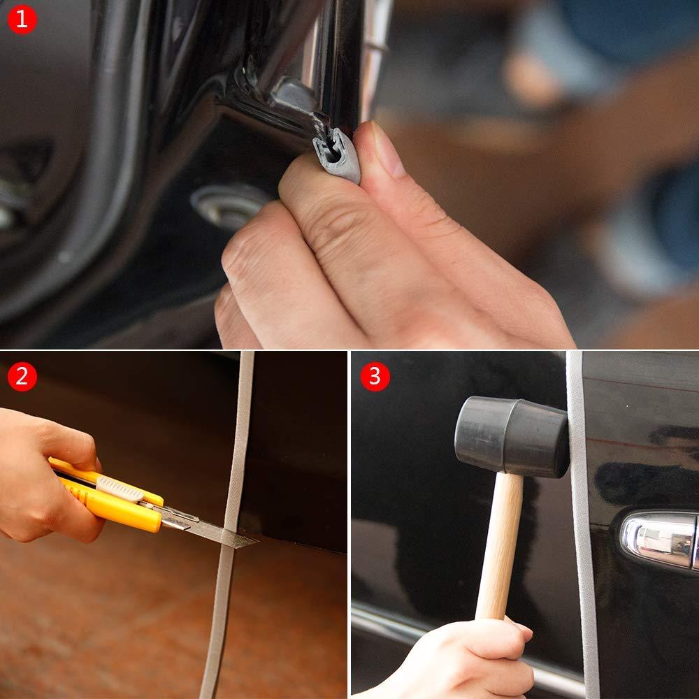 Car Door Edge Guard 16Ft (5M) U Shape Edge Trim Rubber Strip Seal ...