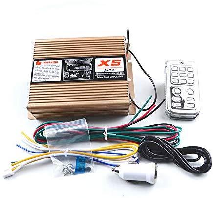 12V Police Siren X5 Electrical Car Siren With Speaker & Wireless Remote ...