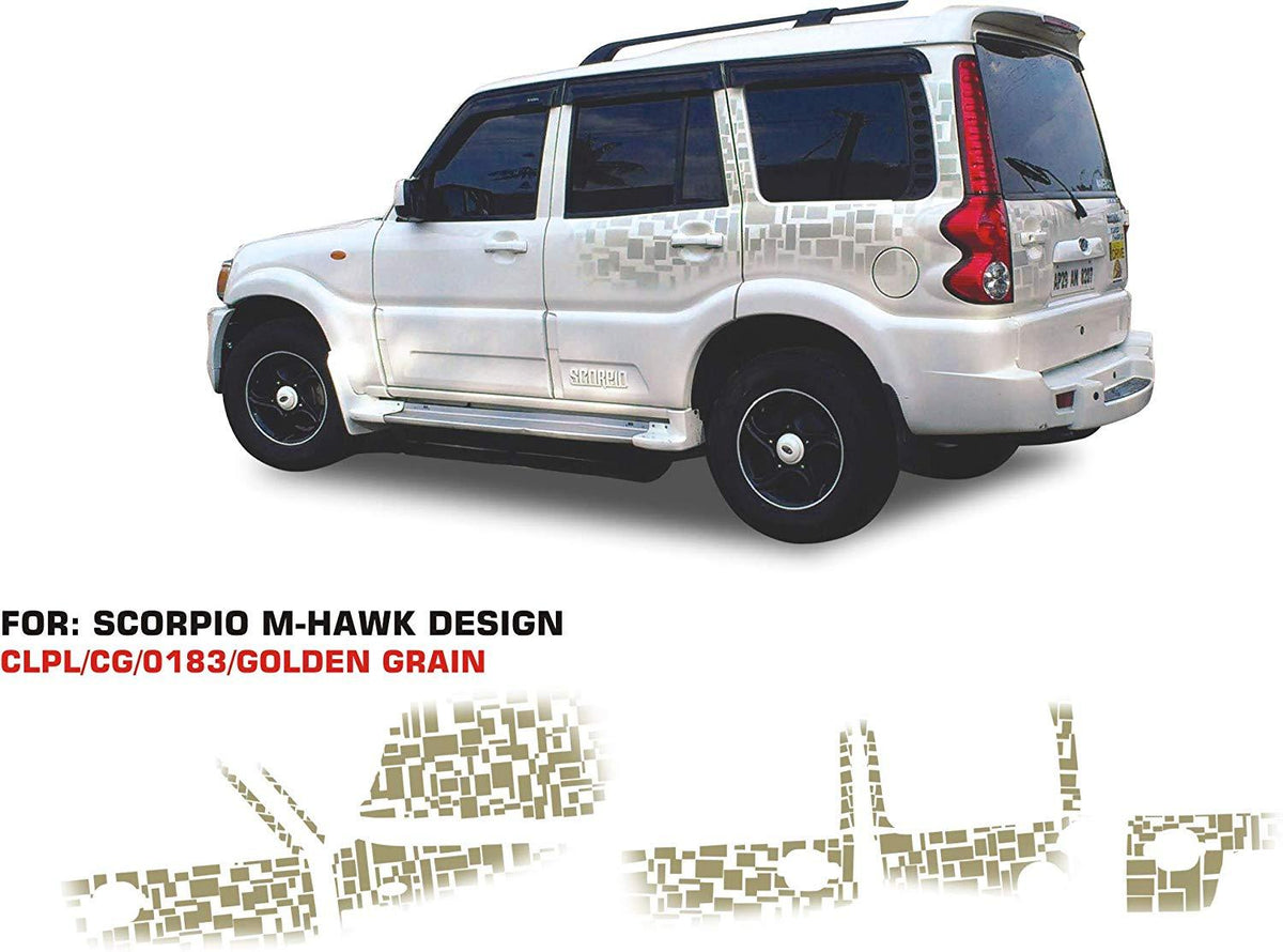Car Side Decal Full Body Sticker Graphics for Mahindra-Scorpio Hawk ...