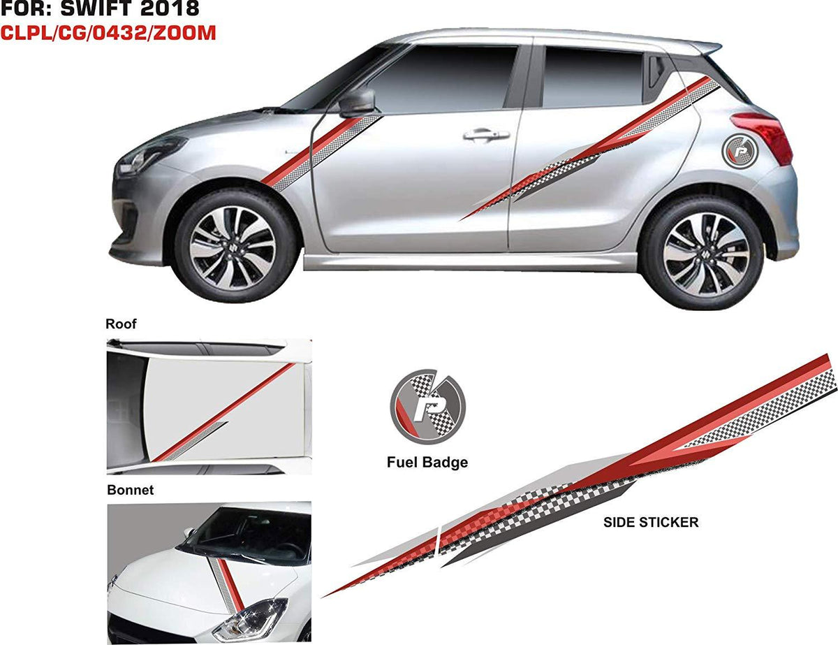 Car Side Decal Full Body Sticker Graphics For Swift 2018-2019 Models ...
