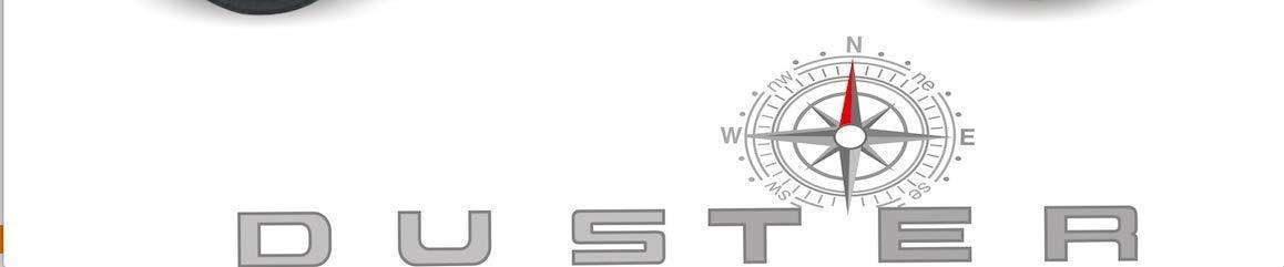 Car Body Stickers Graphics For Renault Duster in Grey White with Both ...